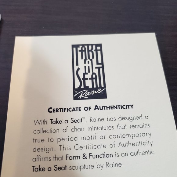 Take A Seat By Raine | Wall Decor | Vintage Take A Seat By Raine ...